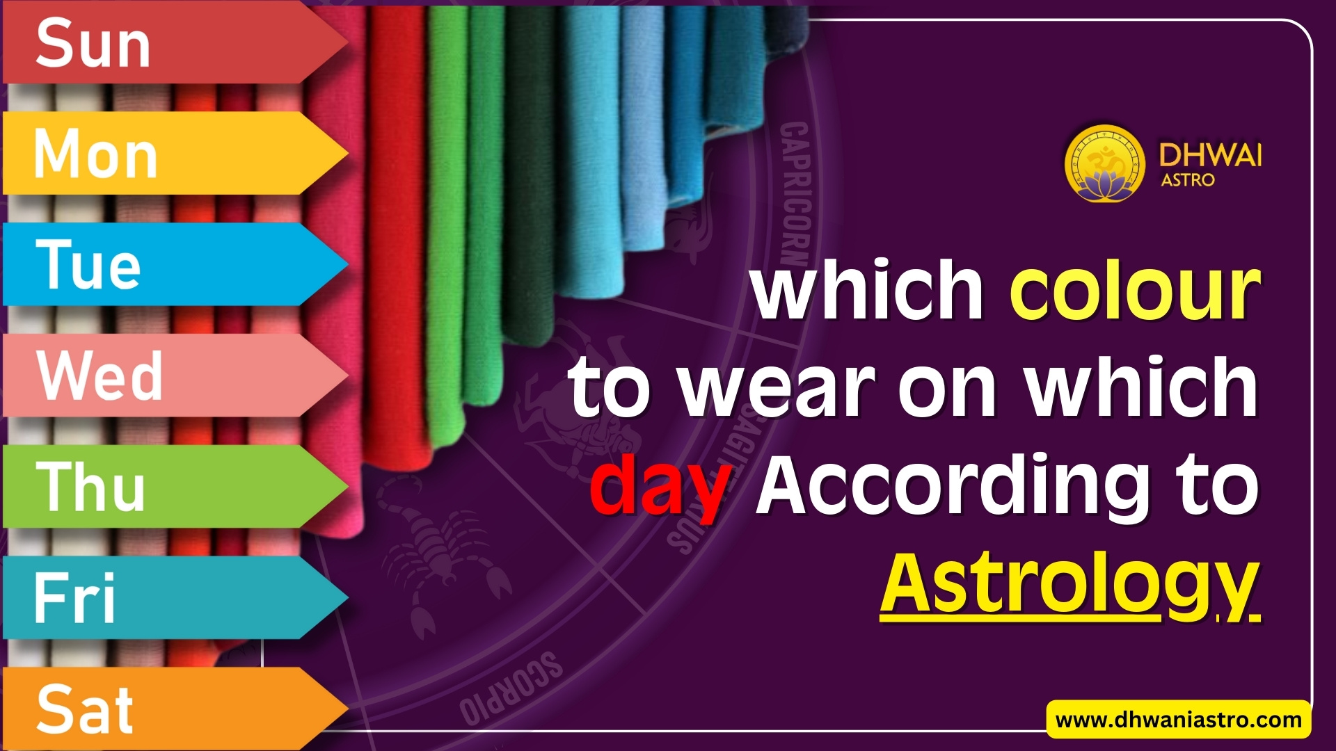 Which colour to wear on which day According to Astrology