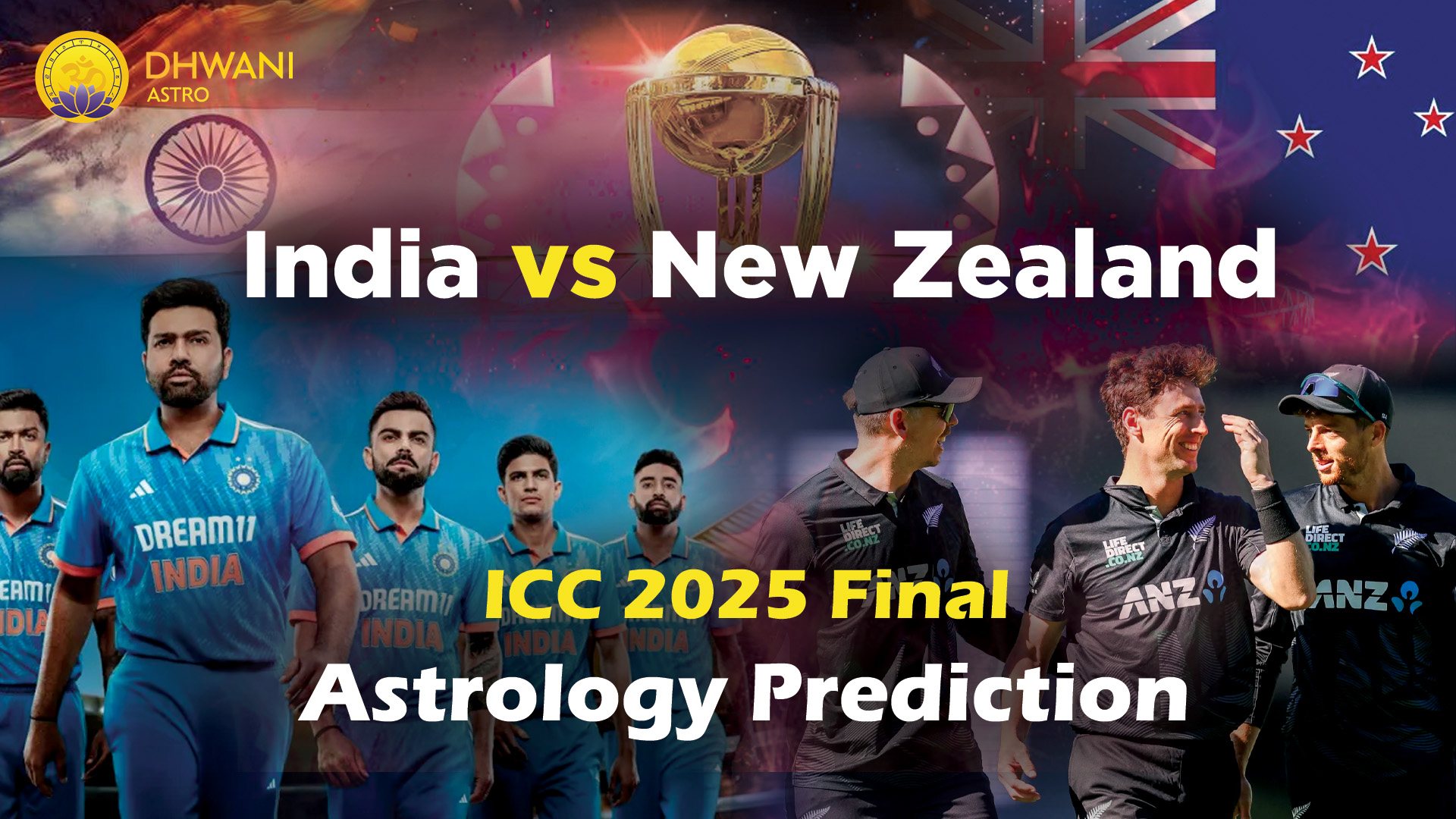 India vs New Zealand ICC 2025 Final Astrology Prediction