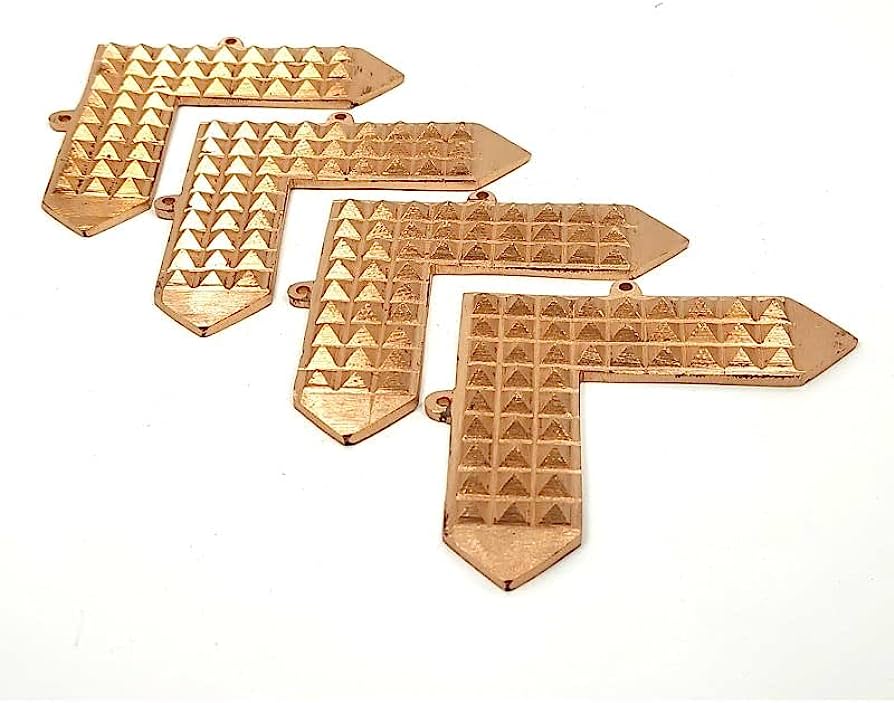 Copper Corner Angle Pyramid Vastu Correction [4pcs]- Multiple Vastu ...