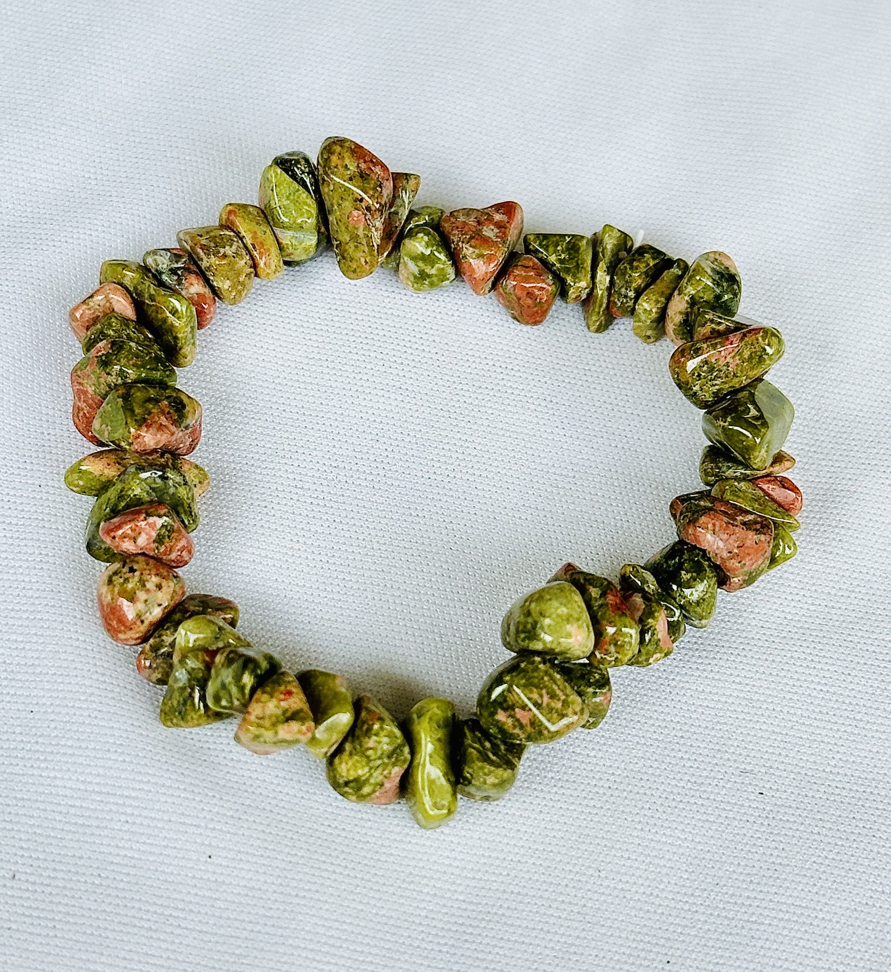 Unakite Raw Bracelet